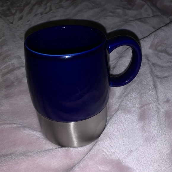 Dining | Vintage Cobalt Blue Mug With Stainless Steal Bottom | Poshmark